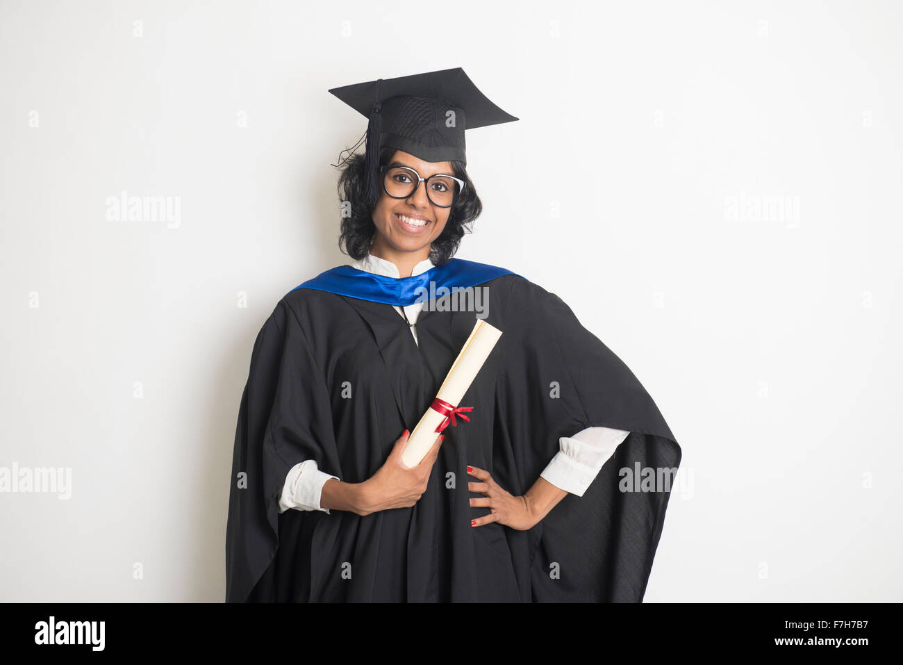 indian female graduate celebrating Stock Photo - Alamy