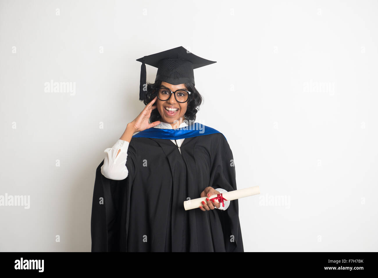 indian female graduate celebrating Stock Photo - Alamy