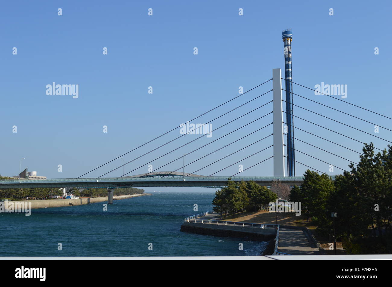 Beautiful suspension bridge in japan Stock Photo - Alamy