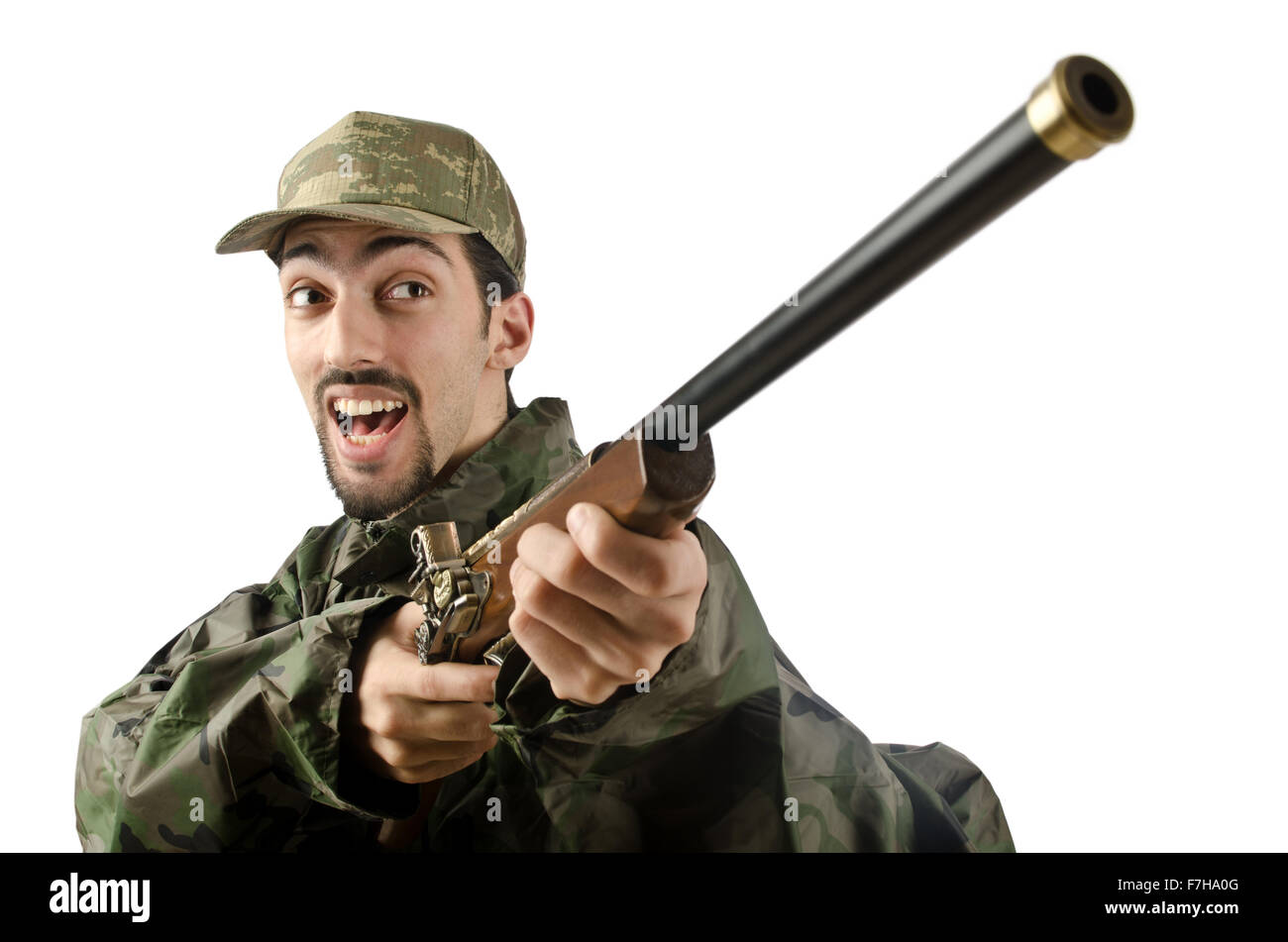 Soldier isolated on the white Stock Photo - Alamy