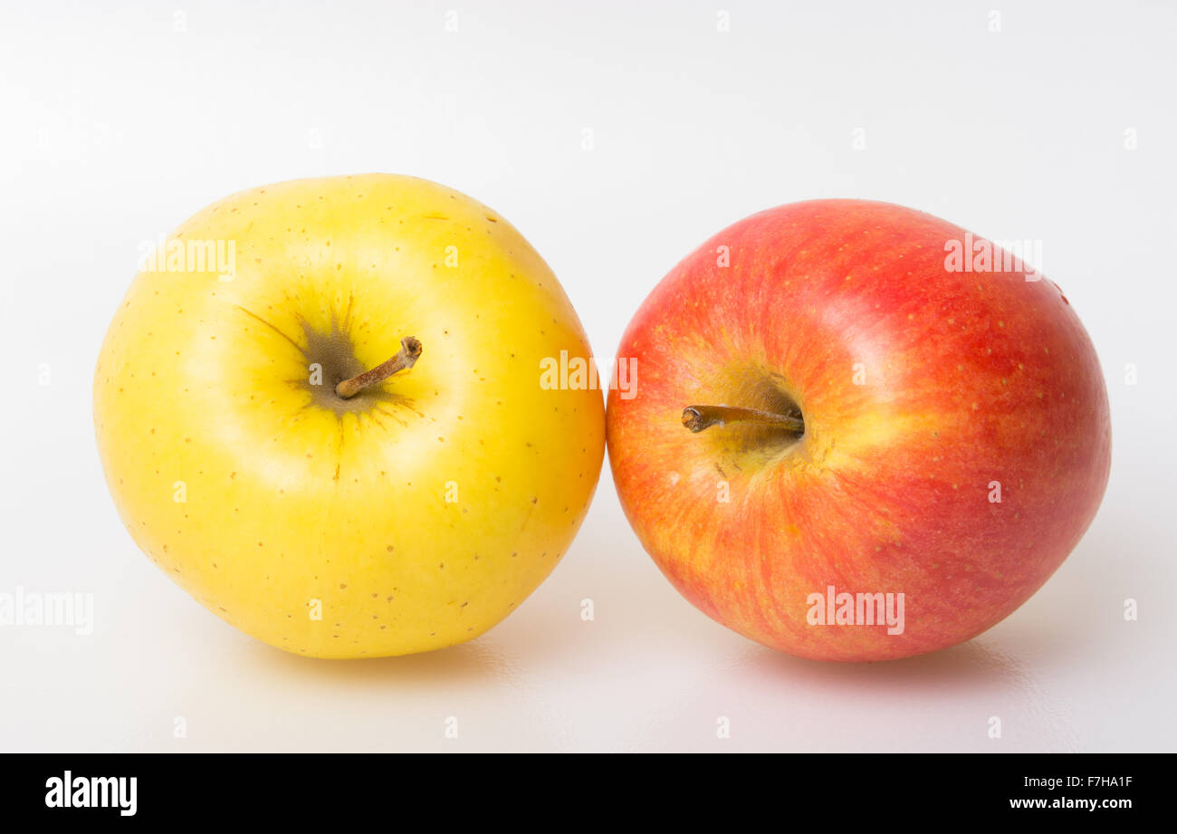 two sweet ripe big Apple Stock Photo - Alamy
