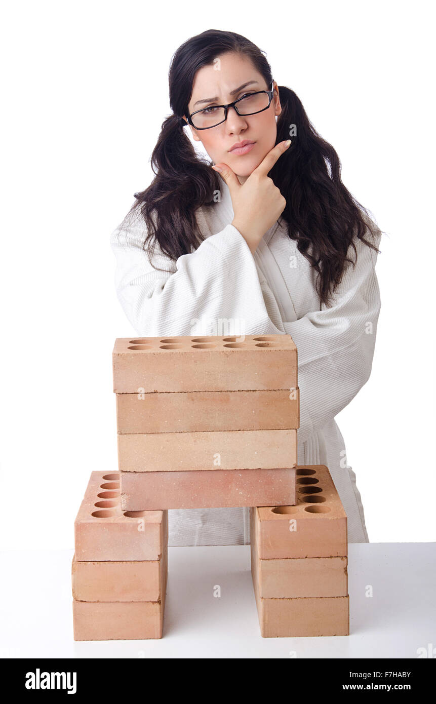 Woman breaking bricks hi-res stock photography and images - Alamy