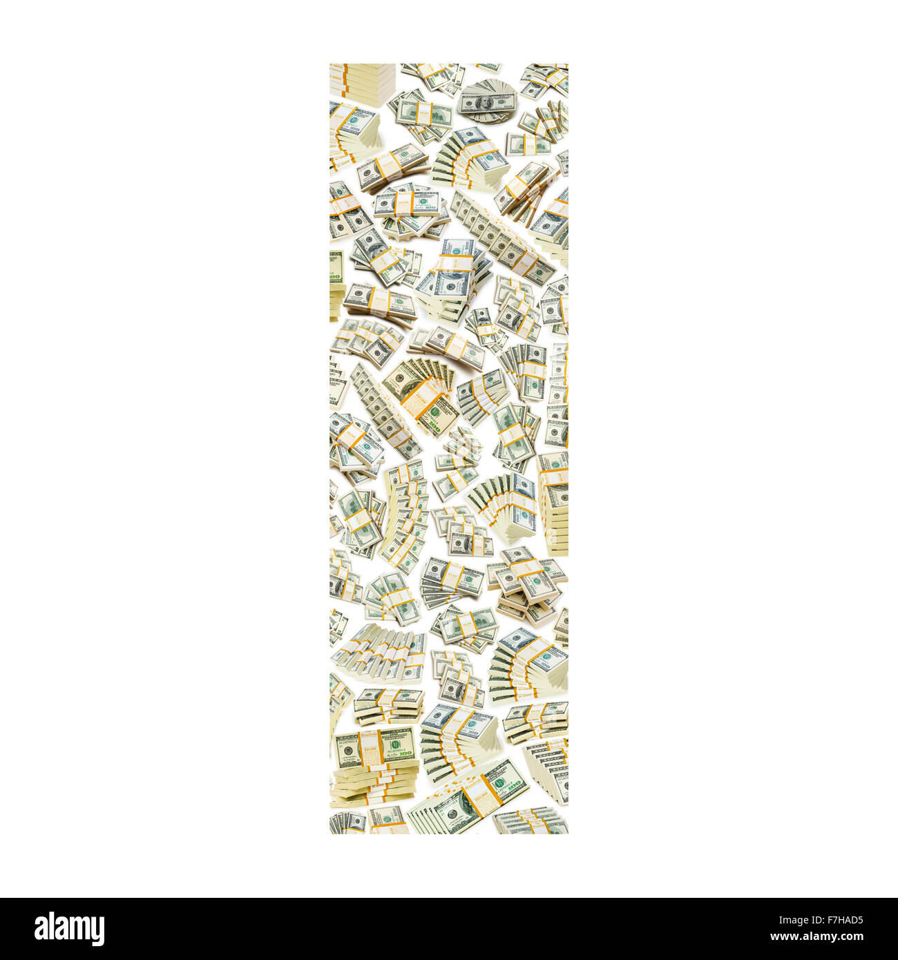 Letter made from dollar stacks Stock Photo - Alamy