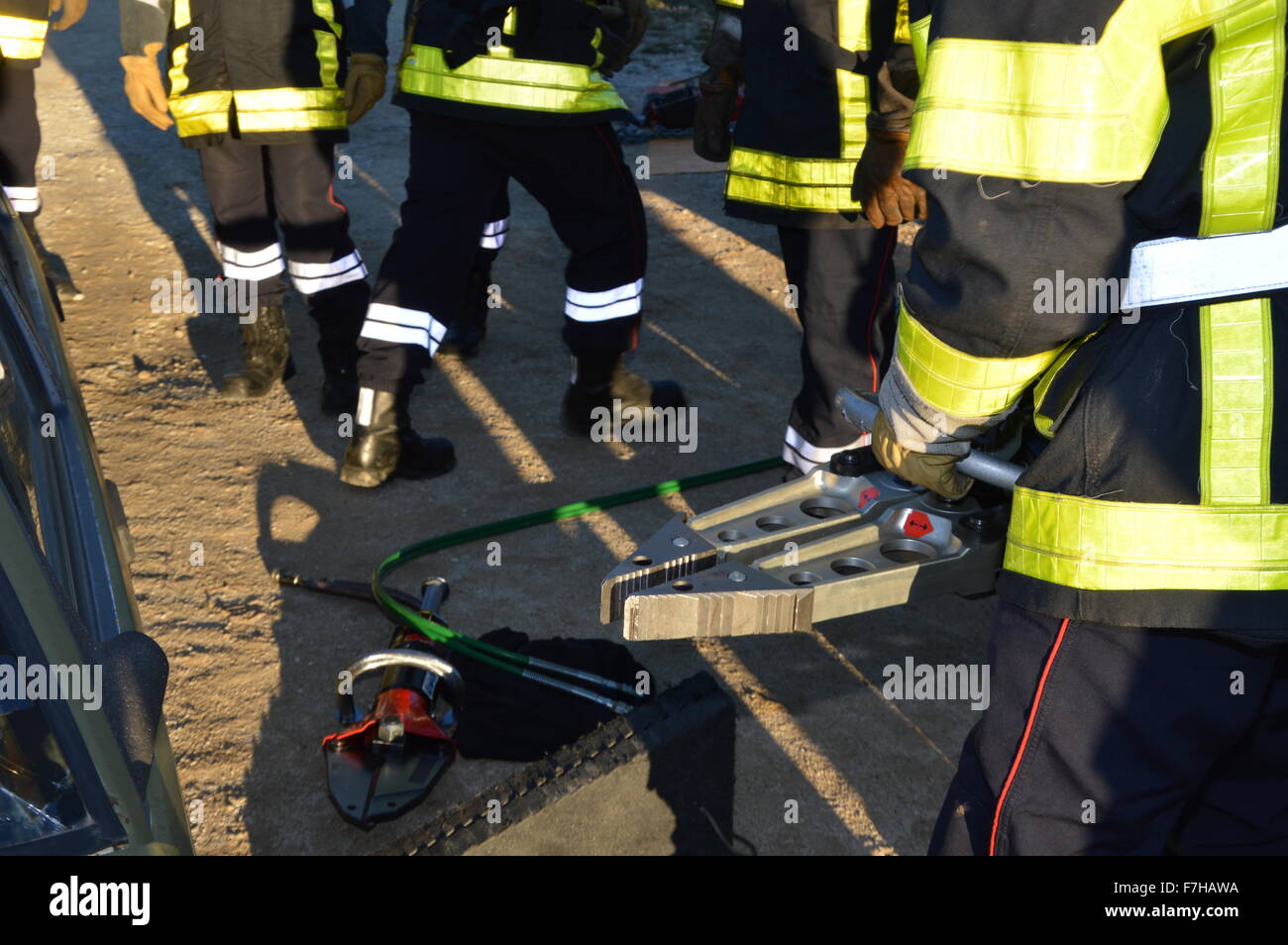 Exercise of Fire Department Stock Photo - Alamy