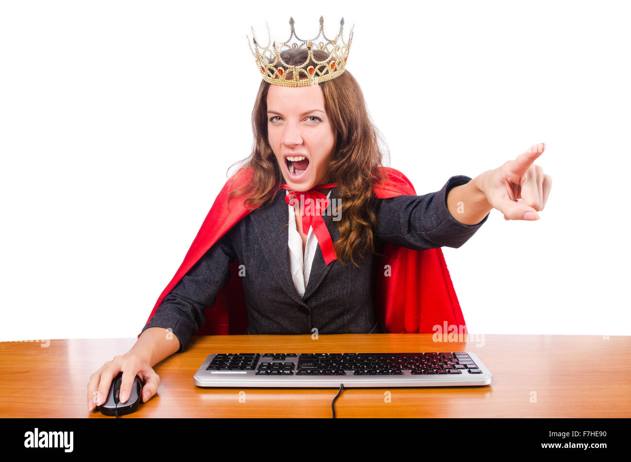 Office queen isolated on the white Stock Photo - Alamy