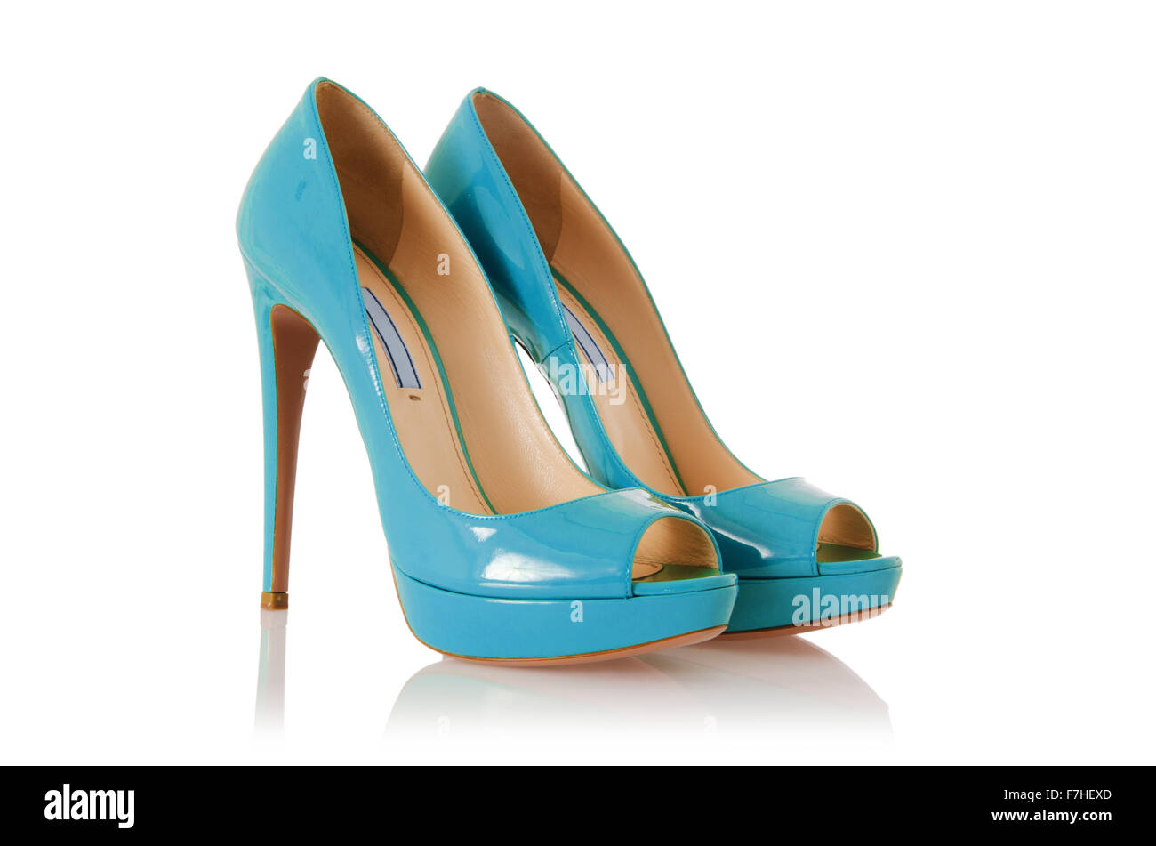 Woman shoes isolated on white Stock Photo - Alamy
