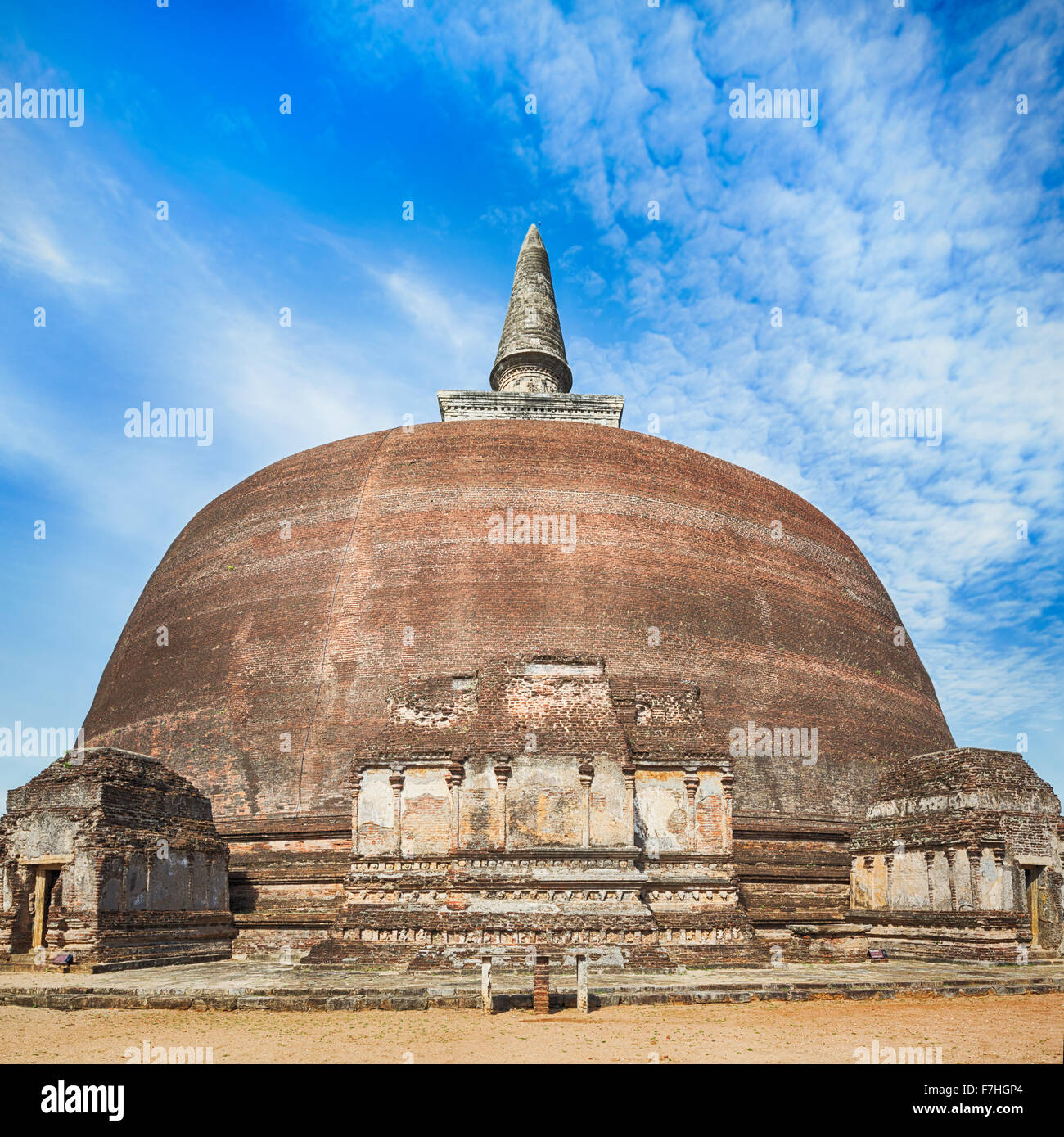 Rankoth Vehera in the world heritage city Polonnaruwa, Sri Lanka Stock ...