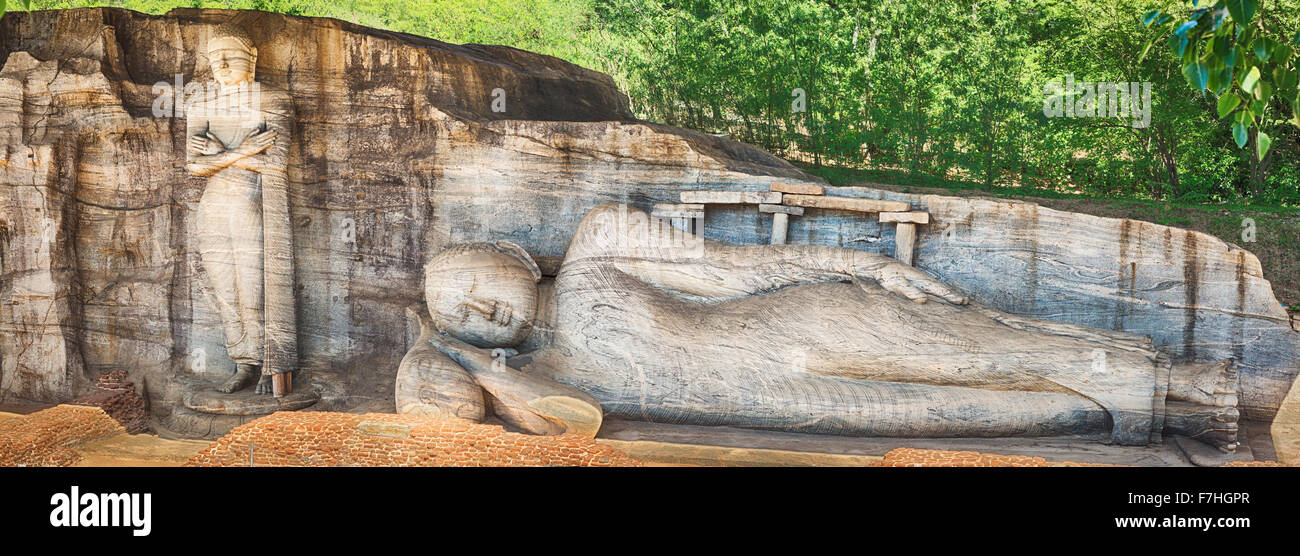 The Gal Vihara in the world heritage city Polonnaruwa, Sri Lanka ...