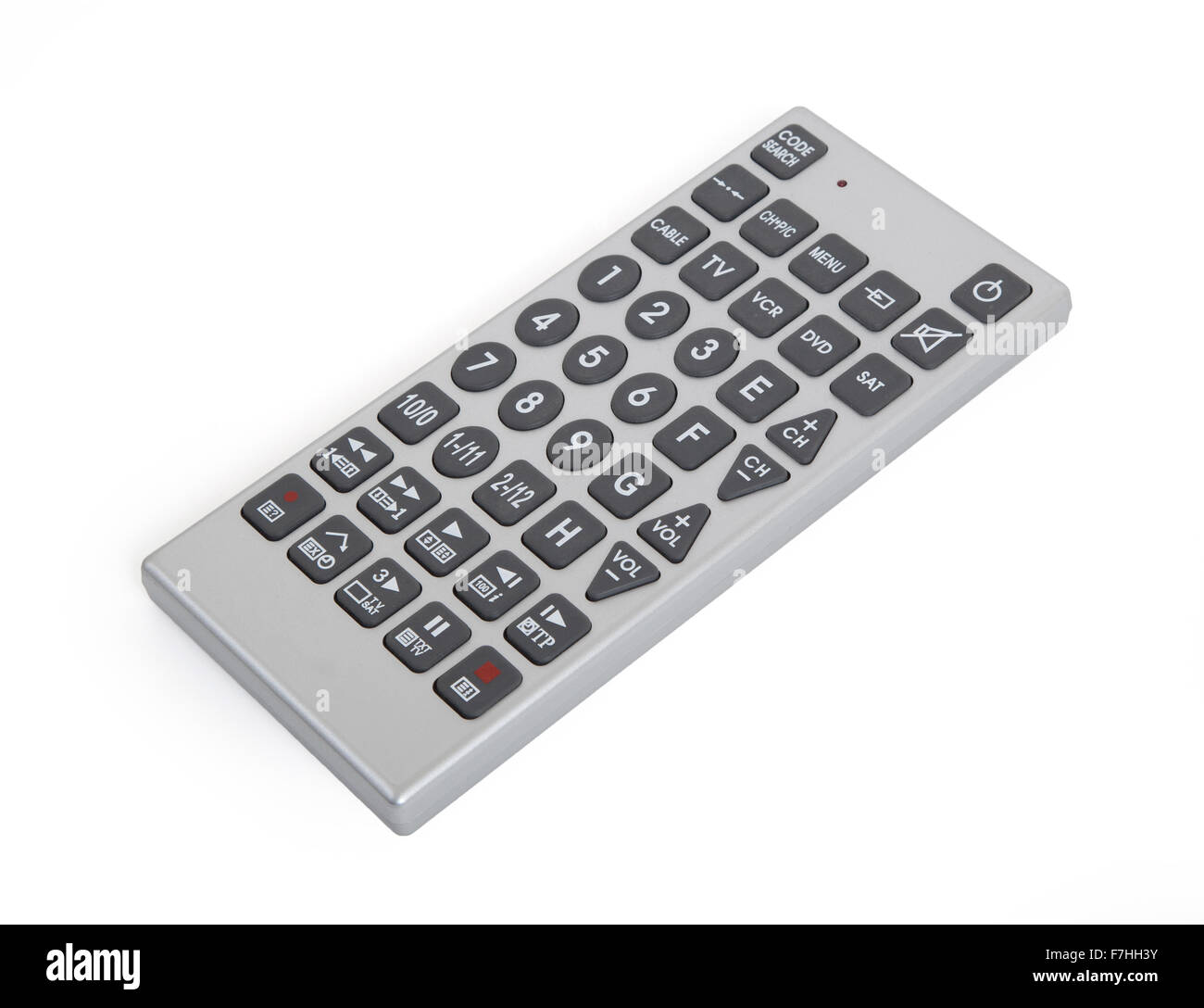 Old remote control tv, isolated on white background Stock Photo - Alamy