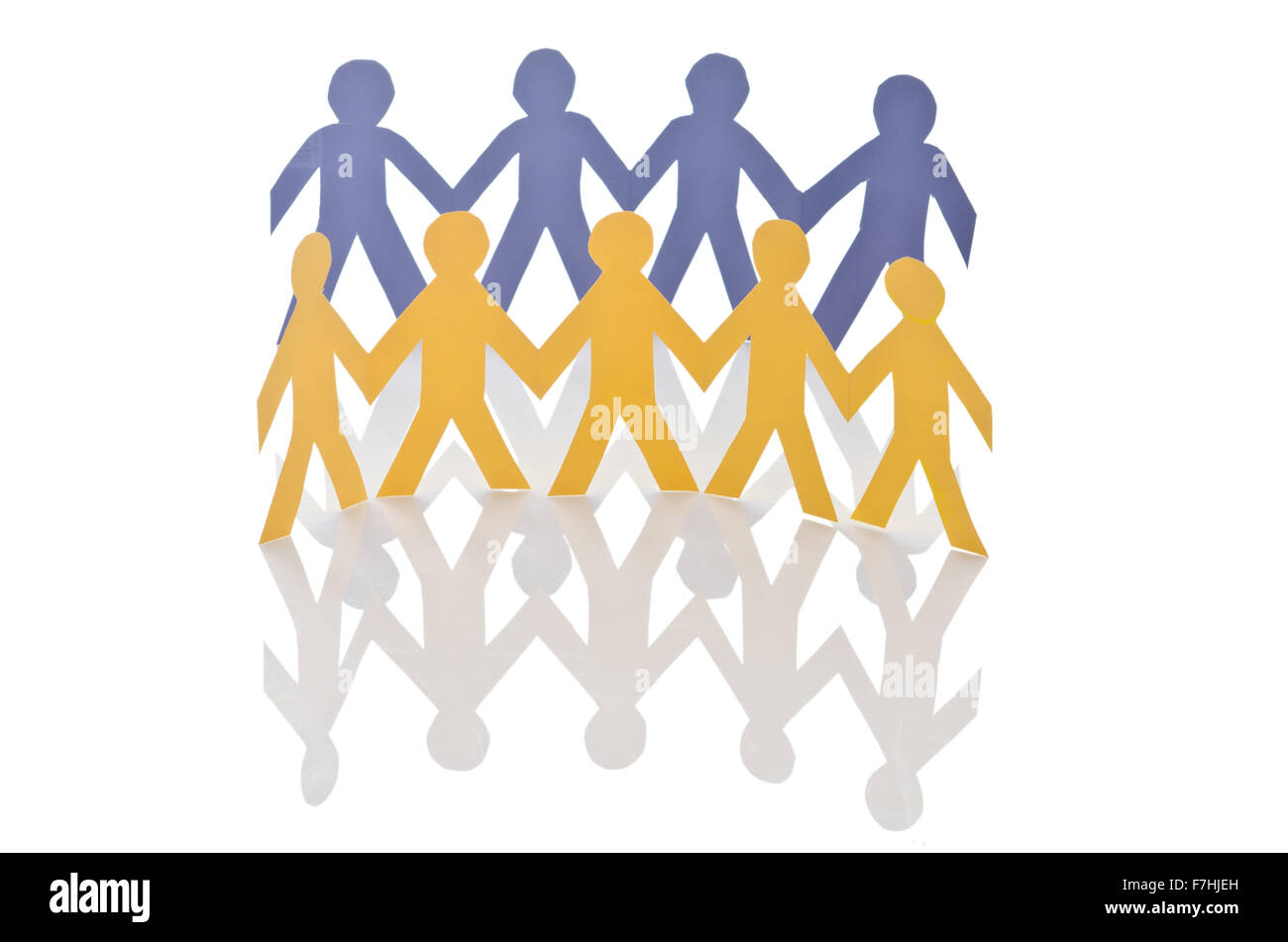 Teamwork concept with paper cut people Stock Photo - Alamy
