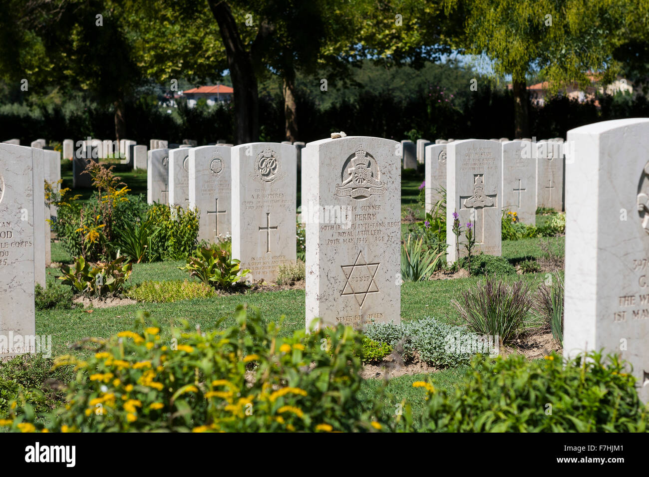 E. Perry - Jewish grave stone. War cemetery,WW2. Coriano Ridge, Coriano ...