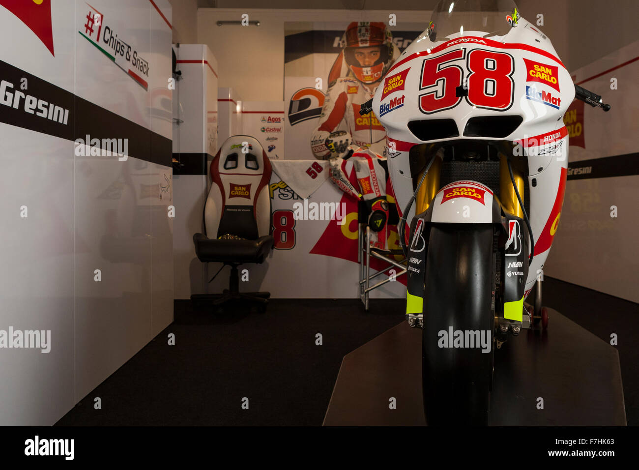 Marco Simoncelli museum in his home town Coriano. The MotoGP rider died ...