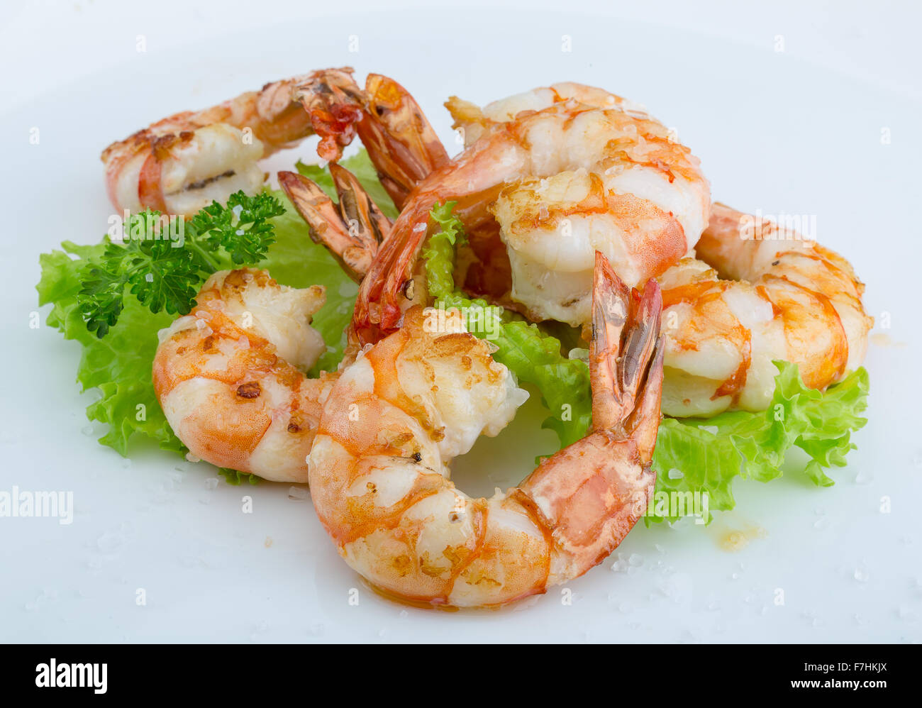 Roasted Tiger shrimps cocktail with herbs and spices Stock Photo - Alamy