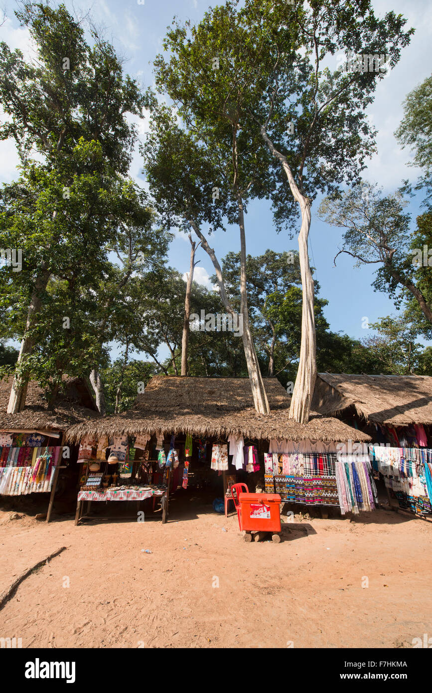 Hut with tree through it at koh ker temple hi-res stock photography and ...