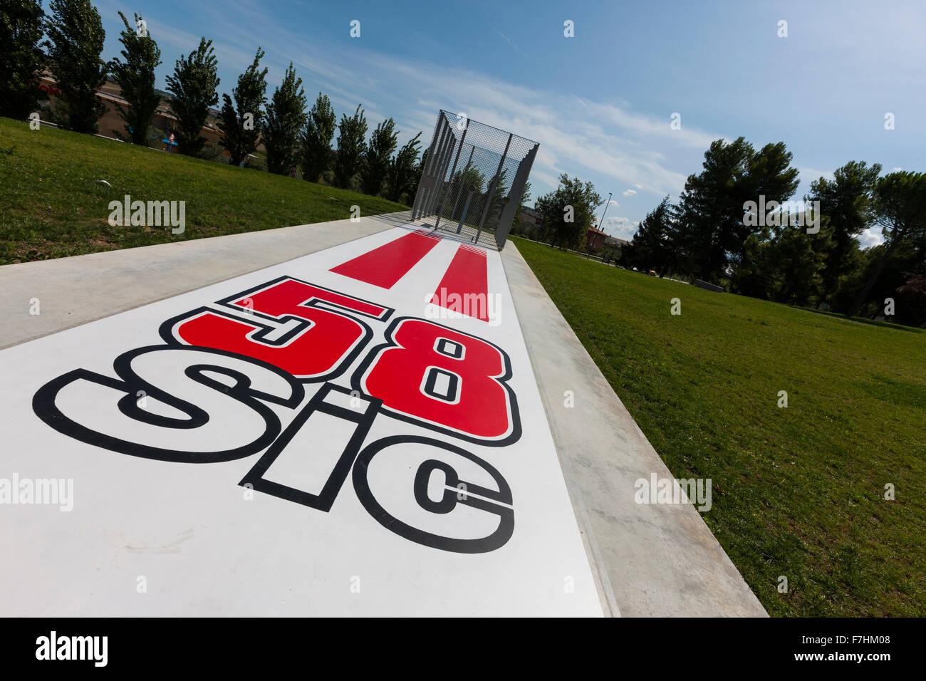 Dainese Monument to Marco Simoncelli Super Sic 58 in his hometown of ...
