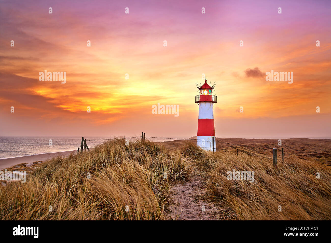 Lighthouse on the island Sylt, Germany Stock Photo - Alamy