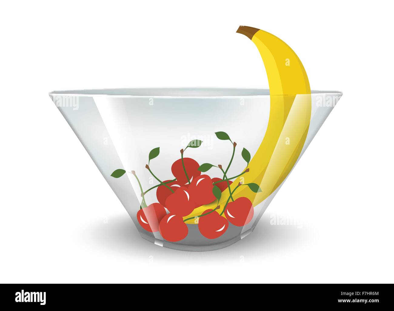 Bowl sliced fresh fruit Stock Vector Images - Alamy