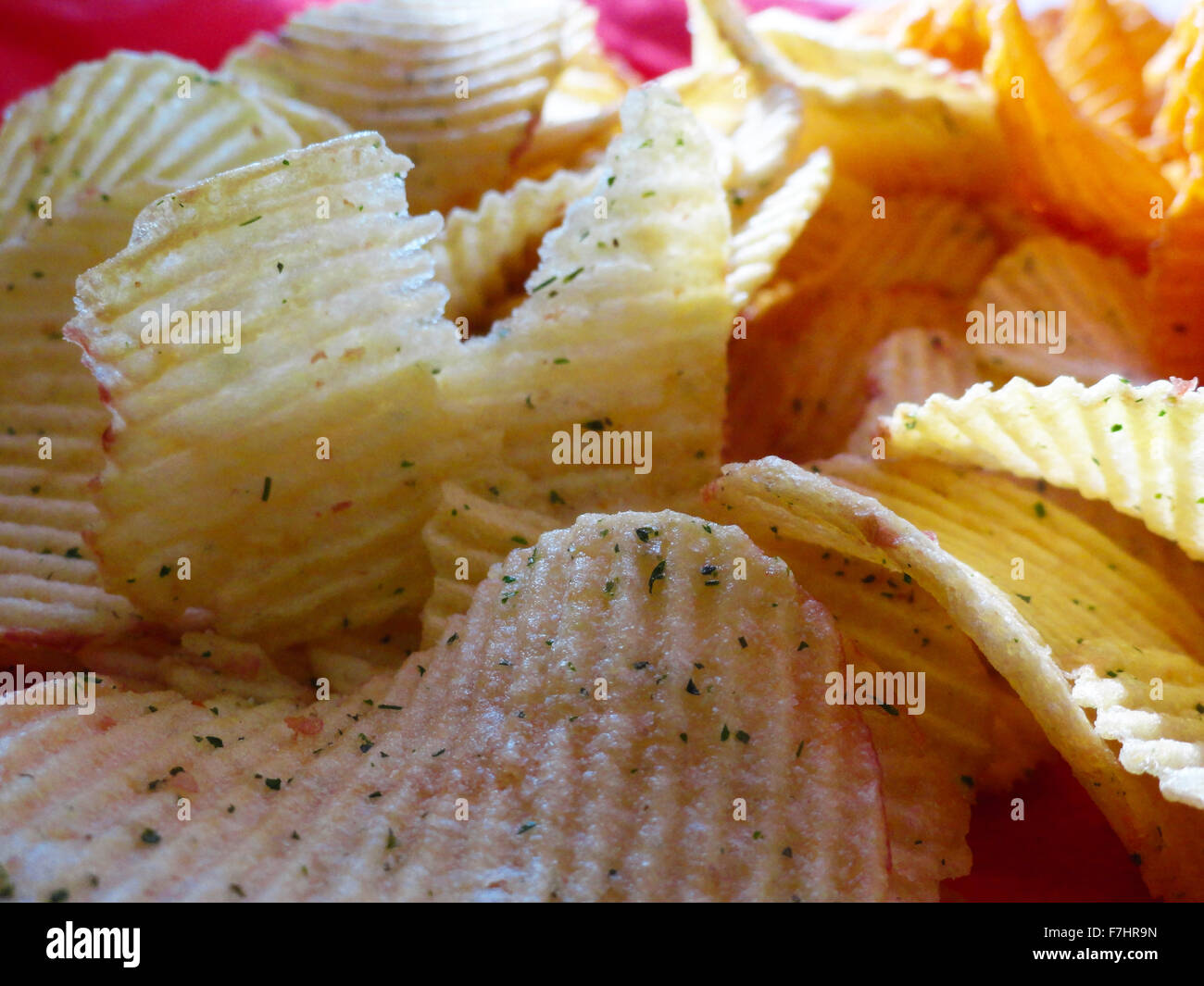 Close up of potato chips Stock Photo - Alamy