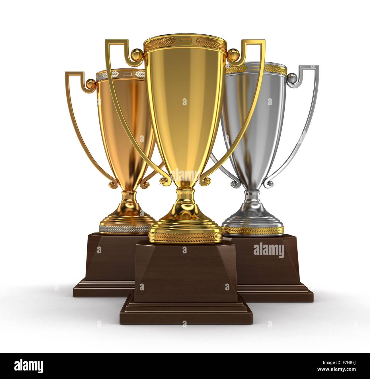 Gold silver bronze cups Cut Out Stock Images & Pictures - Alamy
