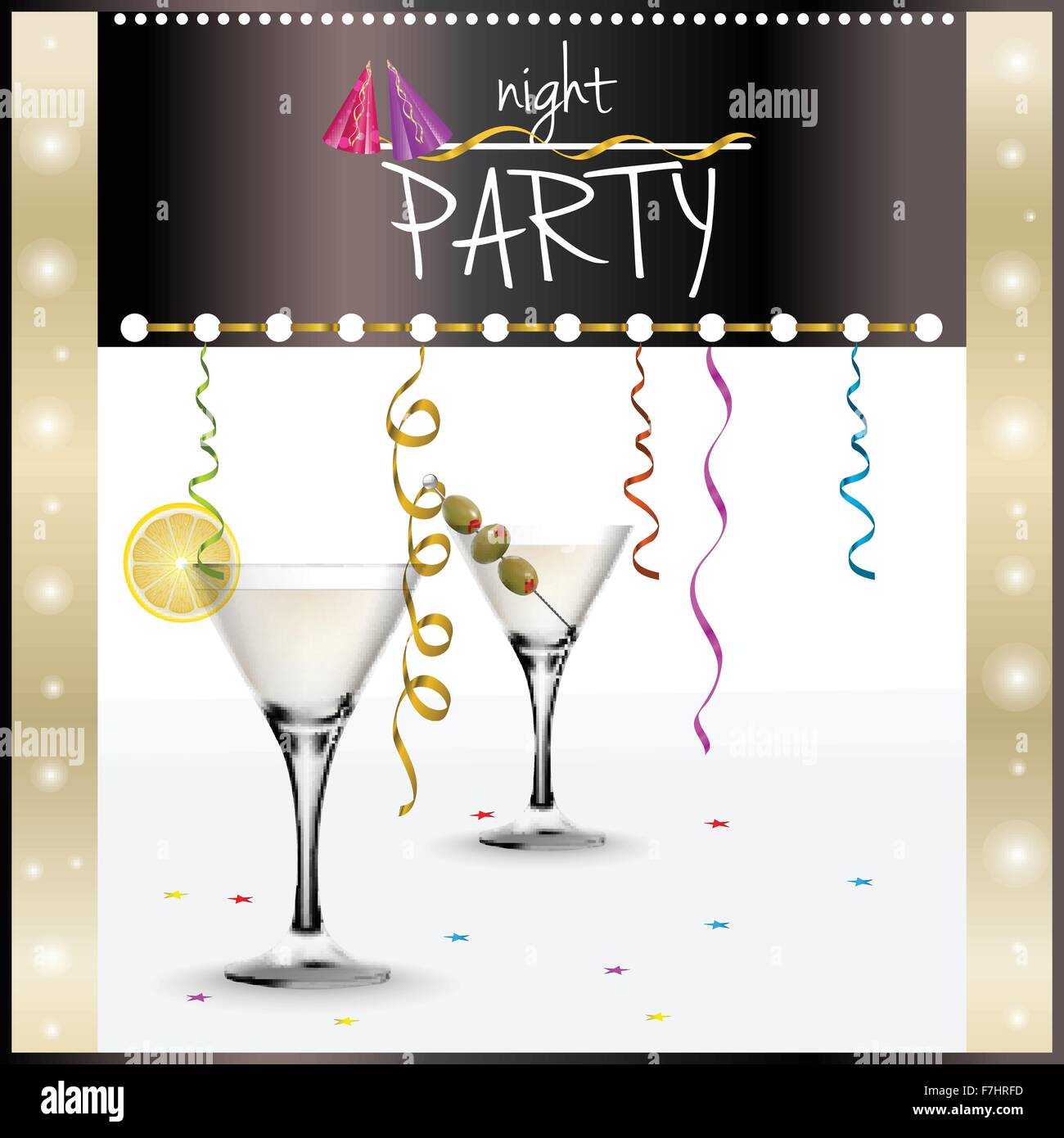 Nightclub cocktail party flyer Stock Vector Images - Alamy