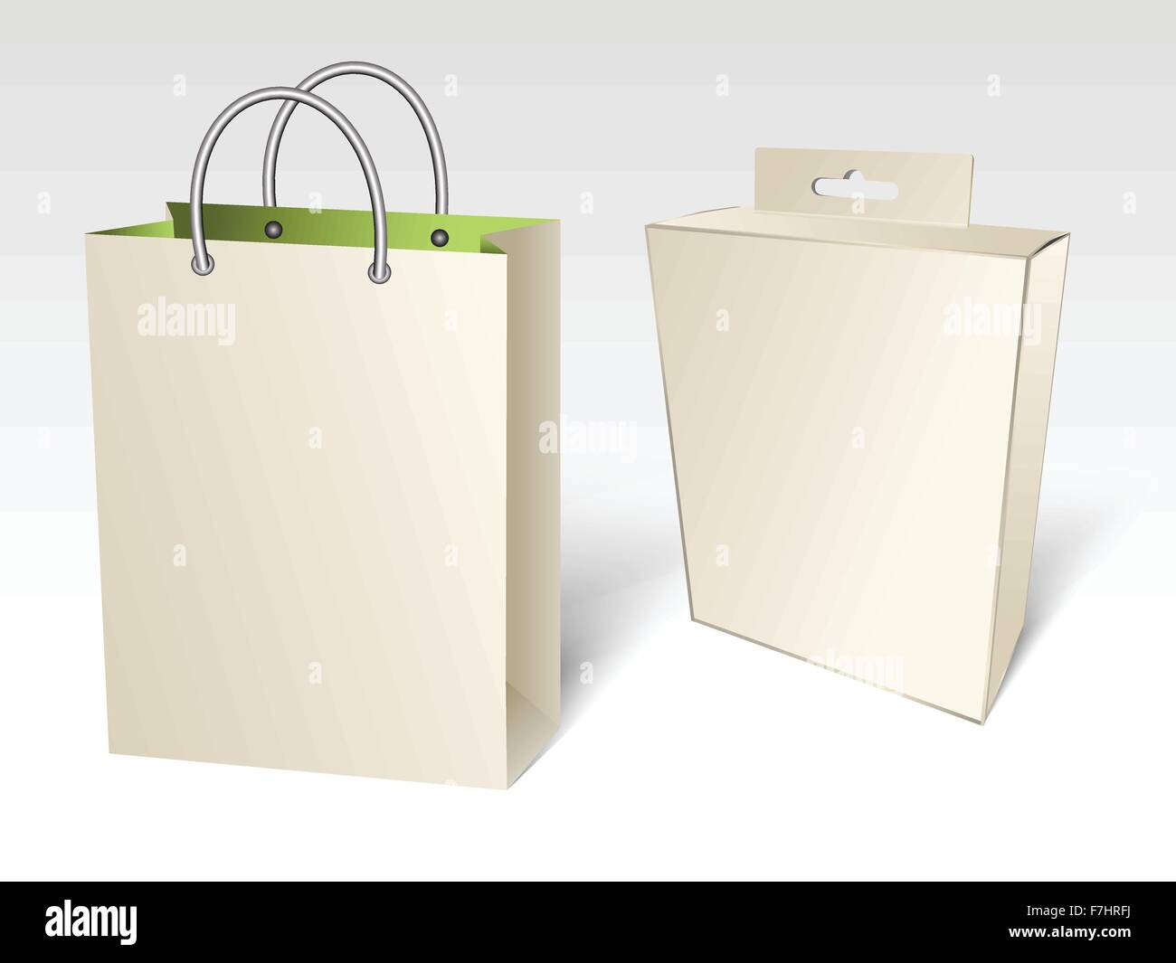 Cardboard box paper bag Stock Vector Images - Alamy