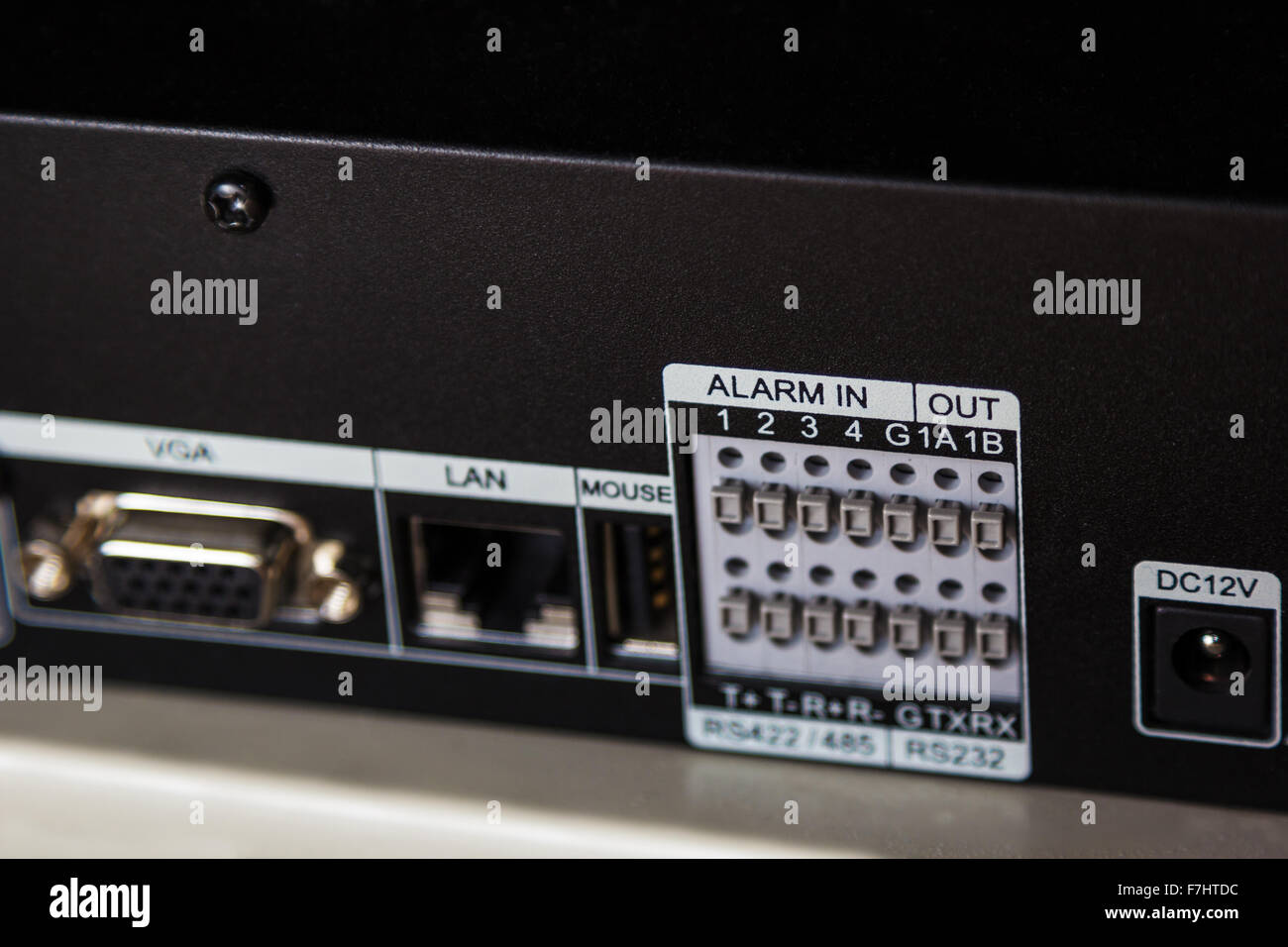 DVR Alarm Input ports on back panel Stock Photo - Alamy