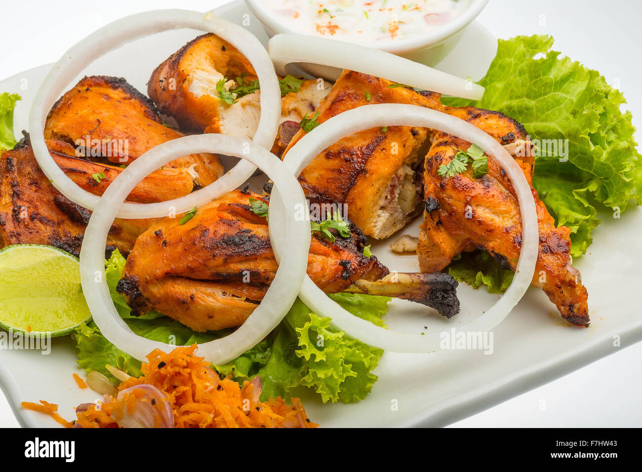 Tandori Chicken - traditional Indian cuisine Stock Photo - Alamy