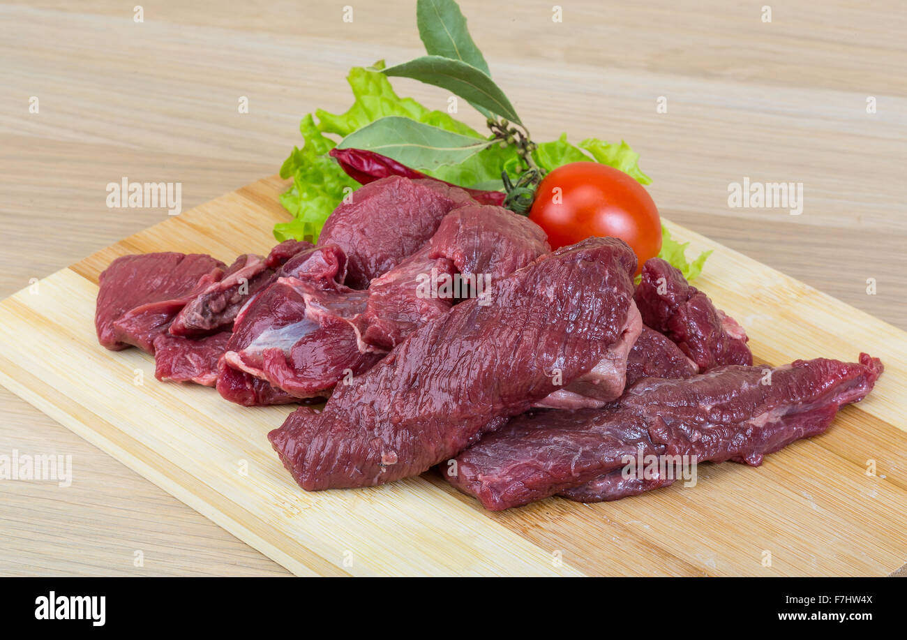 Raw wild venison meat - ready for cooking Stock Photo - Alamy