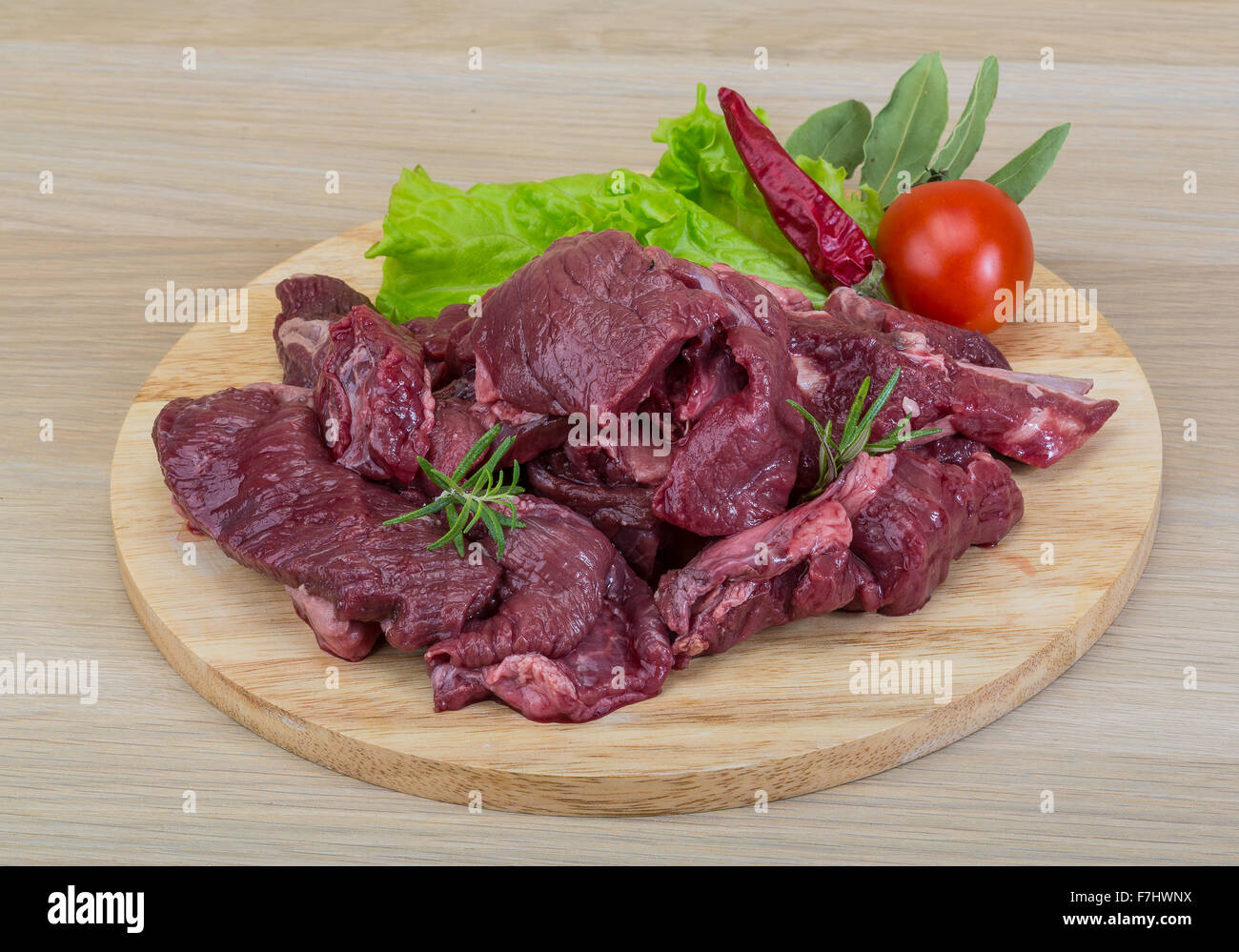 Raw wild venison meat - ready for cooking Stock Photo - Alamy