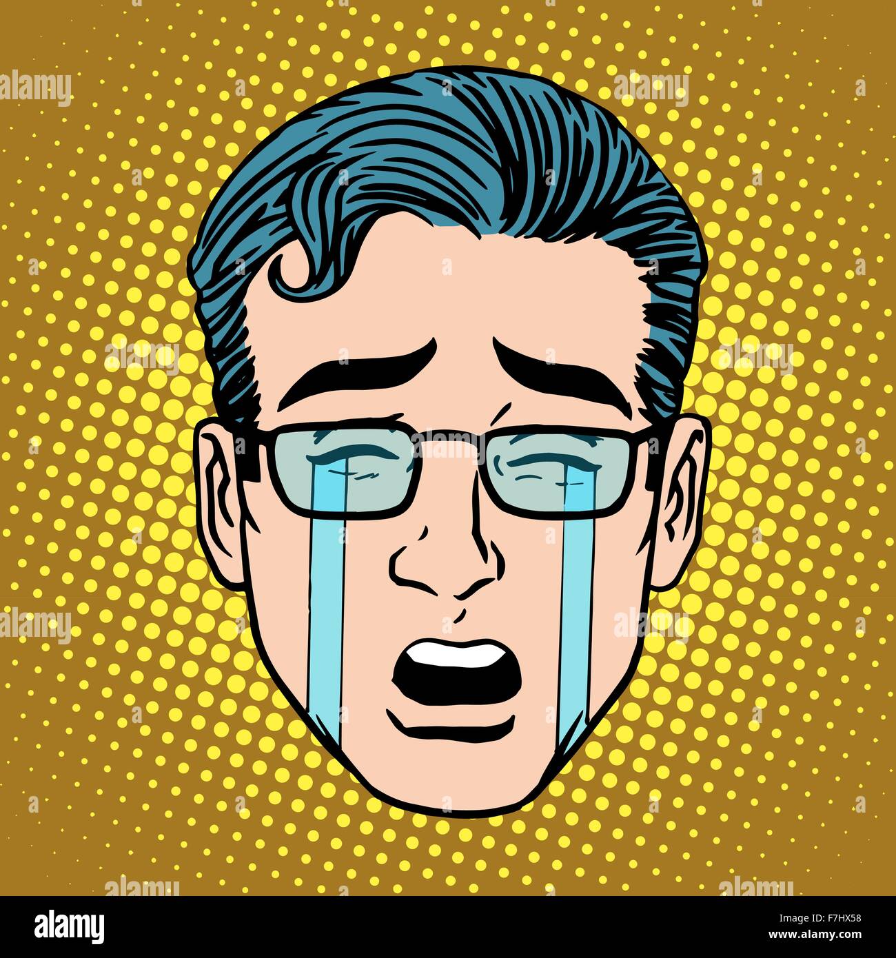 Emoji crying sadness man face hi-res stock photography and images - Alamy