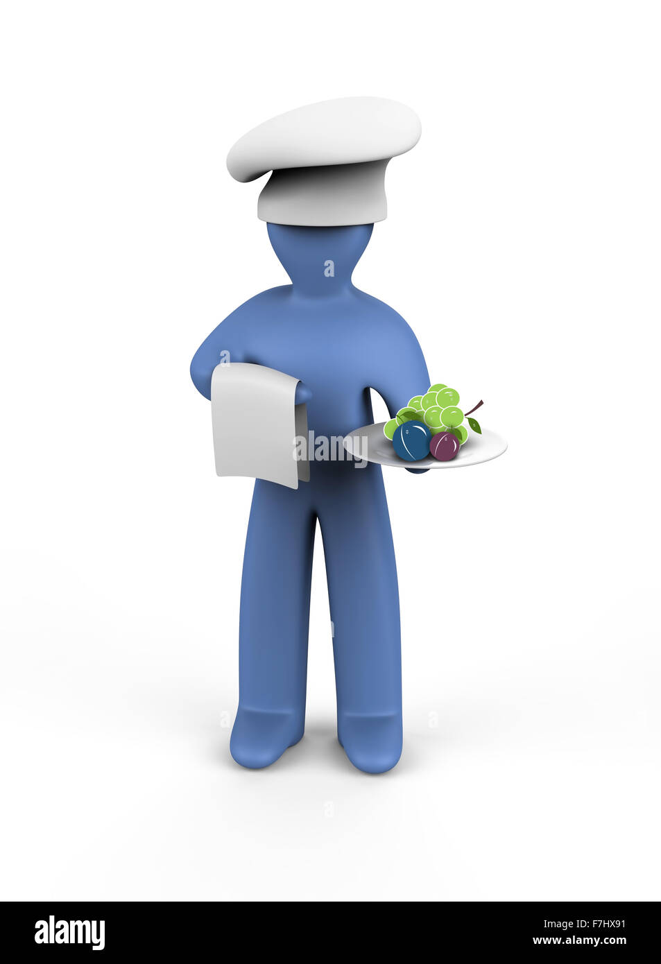 Chef offering grapes and plums Stock Photo - Alamy