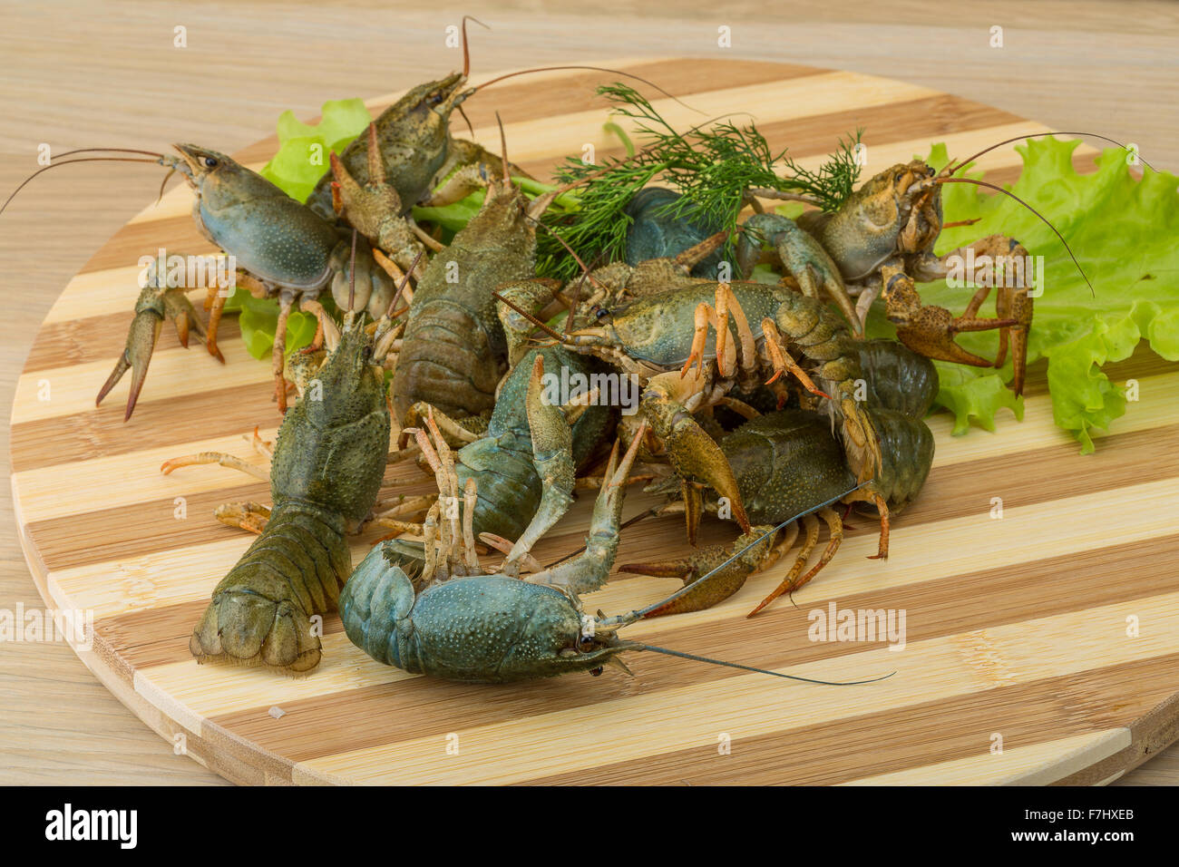 Raw Crayfish in the bowl with dill Stock Photo - Alamy