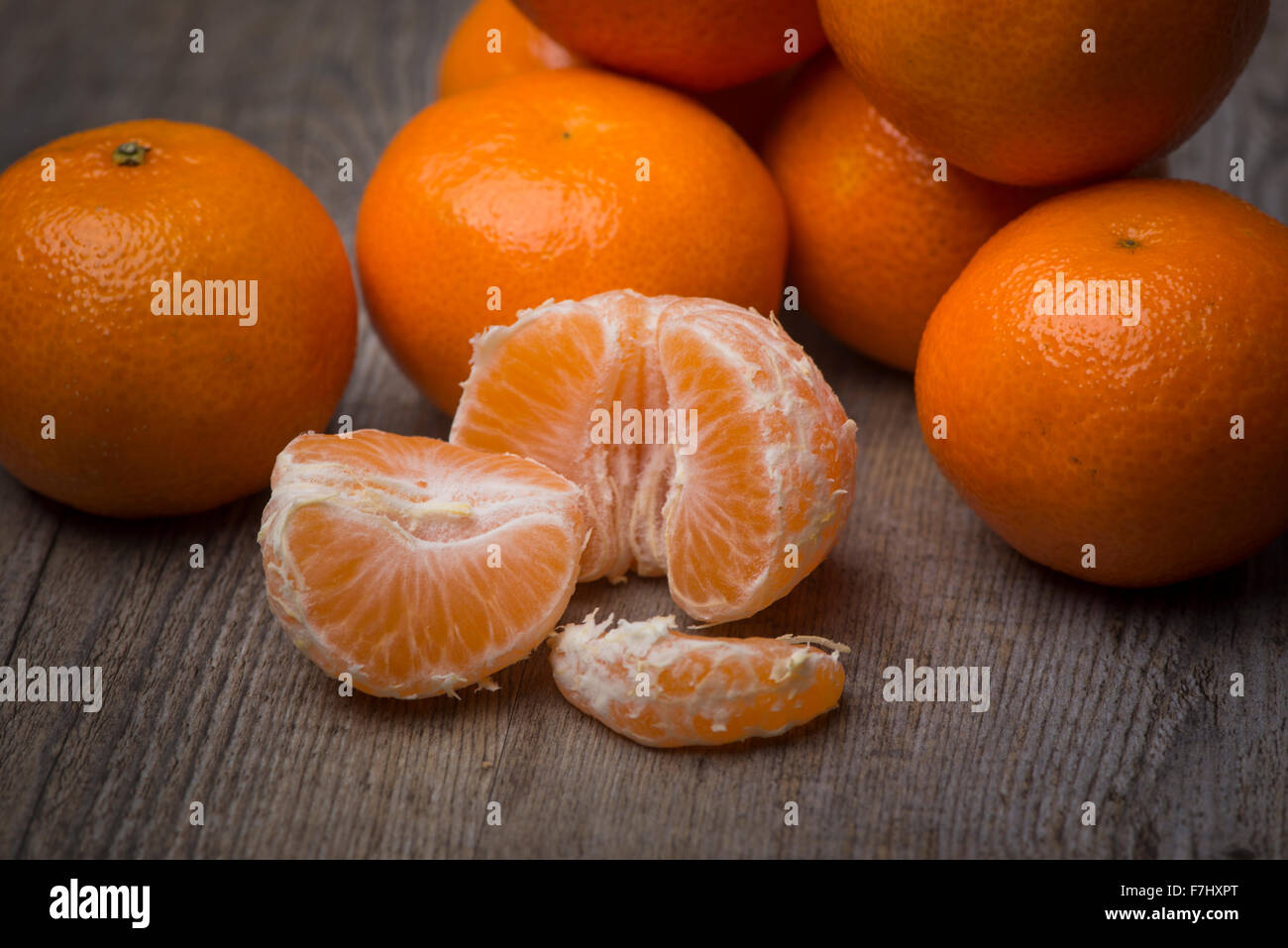 peeled clementine slices, orange fruit Stock Photo - Alamy