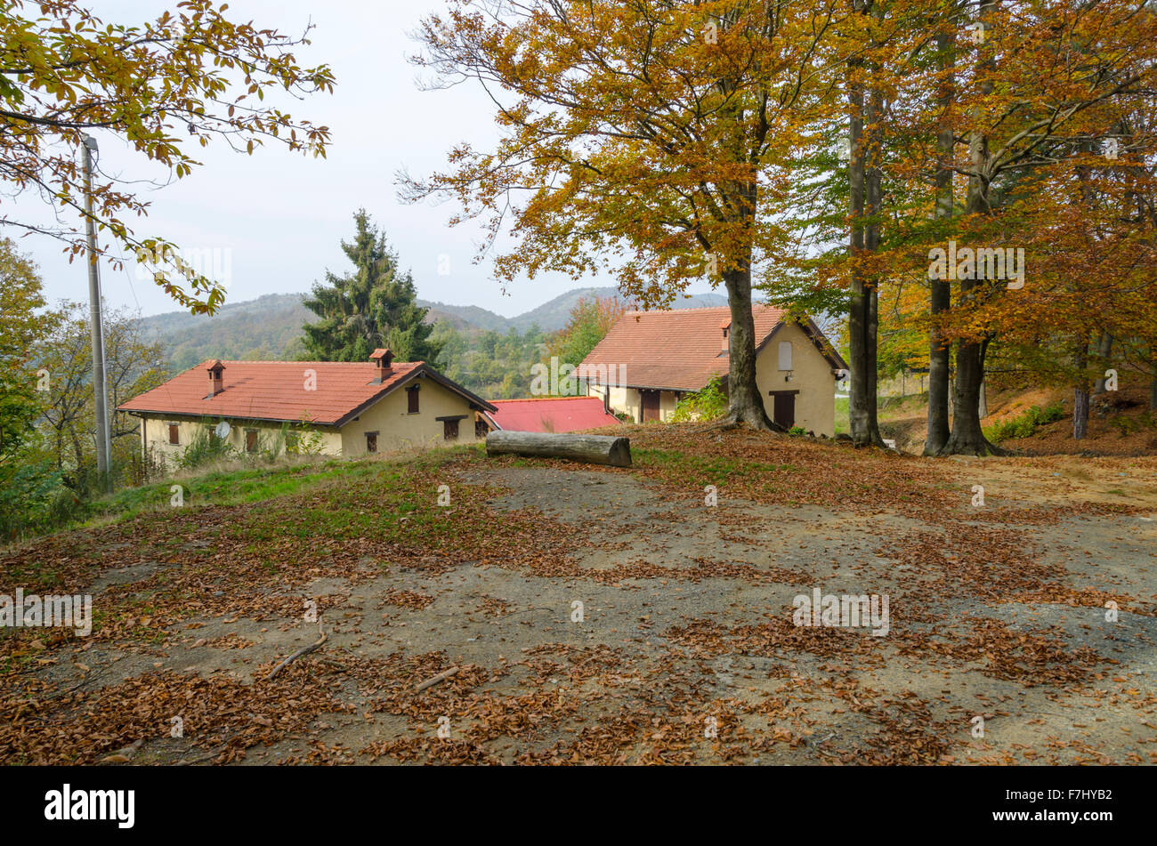 landscape and colors of autumn in Liguria Stock Photo - Alamy
