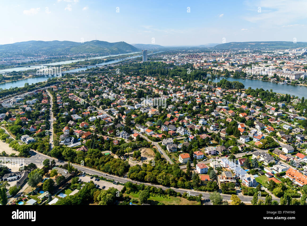Aerial View Of Vienna City Skyline Stock Photo - Alamy