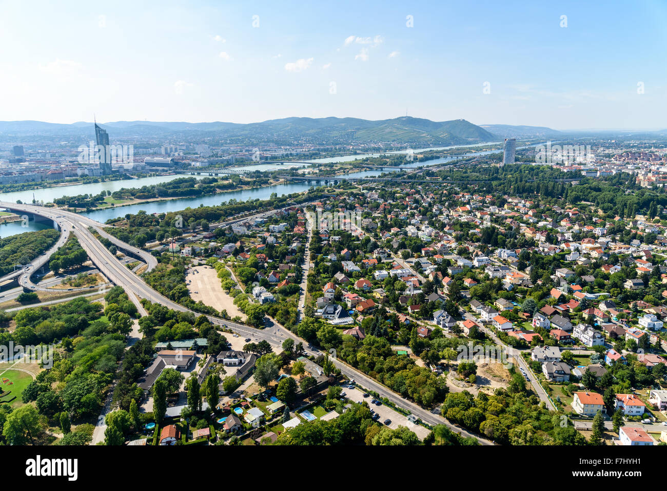 Aerial View Of Vienna City Skyline Stock Photo - Alamy