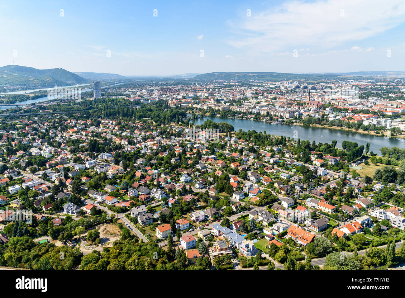 Aerial View Of Vienna City Skyline Stock Photo - Alamy