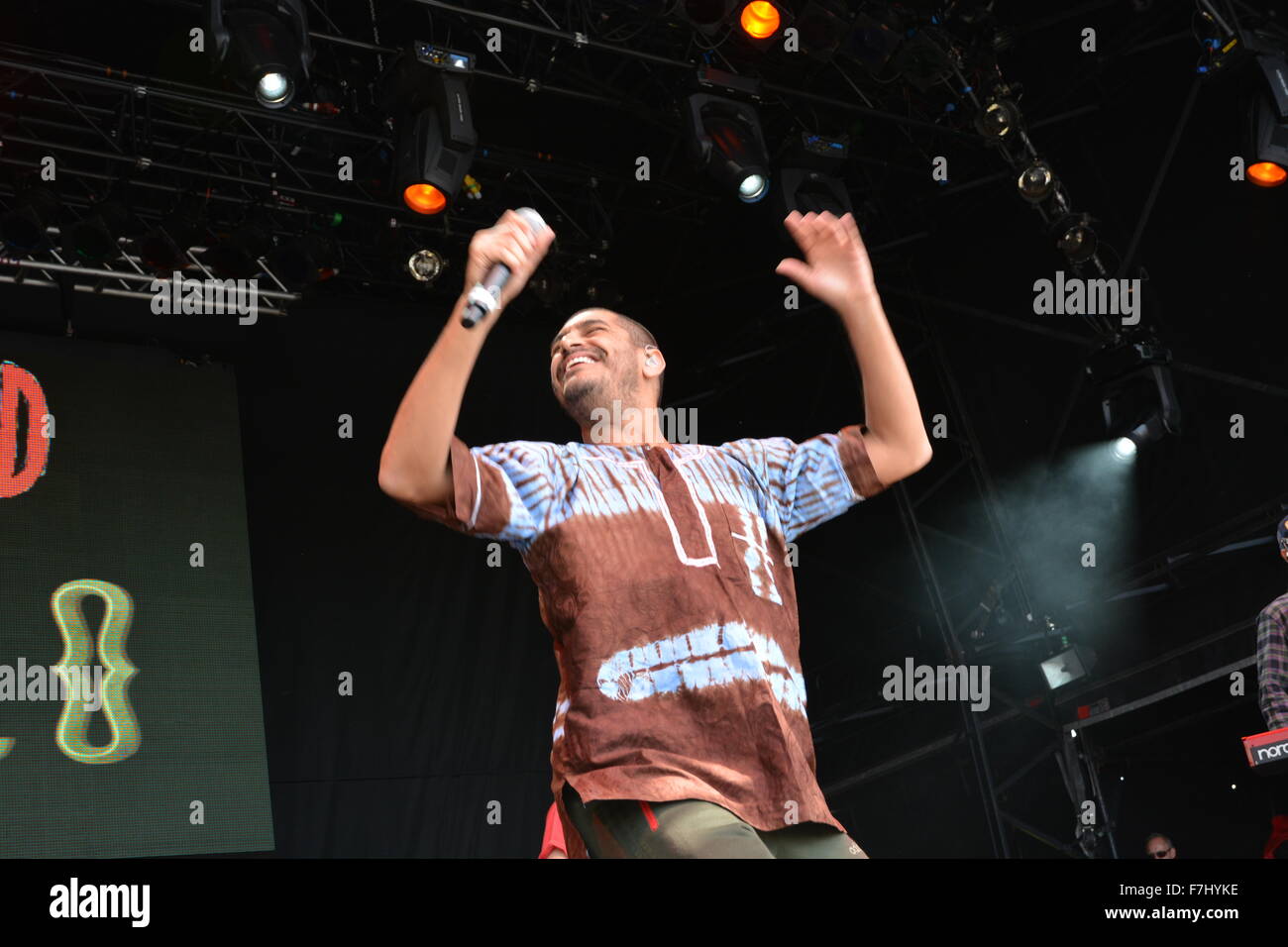 Criolo Brazilian Rapper and Soul Singer, Open Air Stage, WOMAD 2015 ...