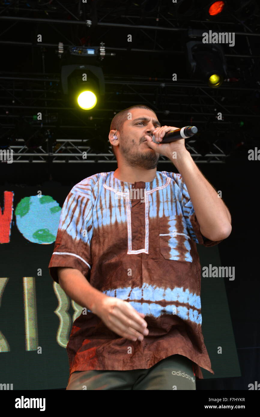 Criolo Brazilian Rapper and Soul Singer, Open Air Stage, WOMAD 2015 ...