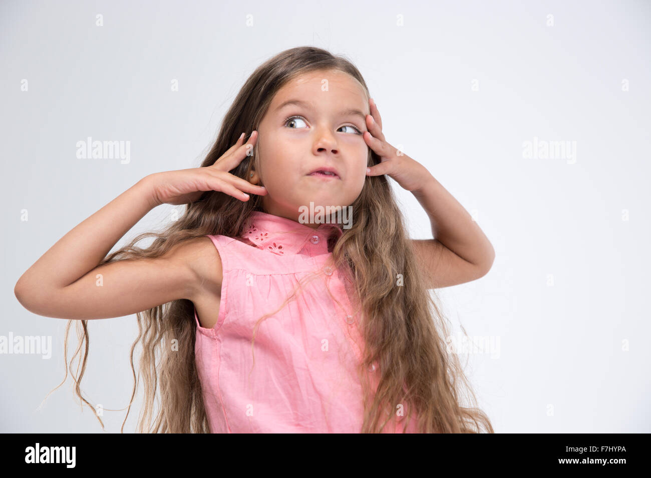 Little girl making a face hi-res stock photography and images - Alamy