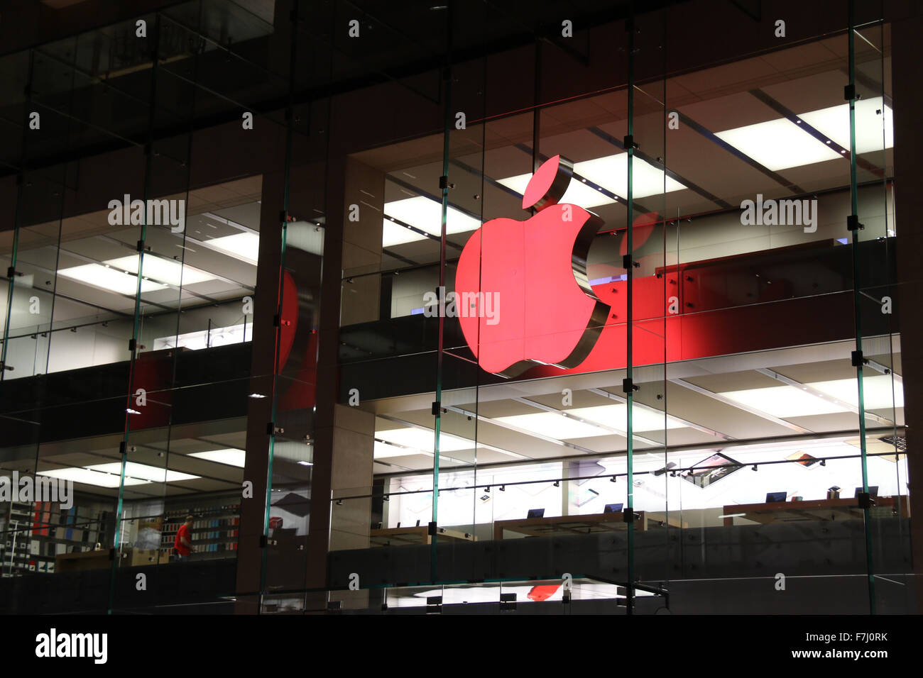 Sydney, Australia. 1 December 2015. The apple logo at the flagship ...