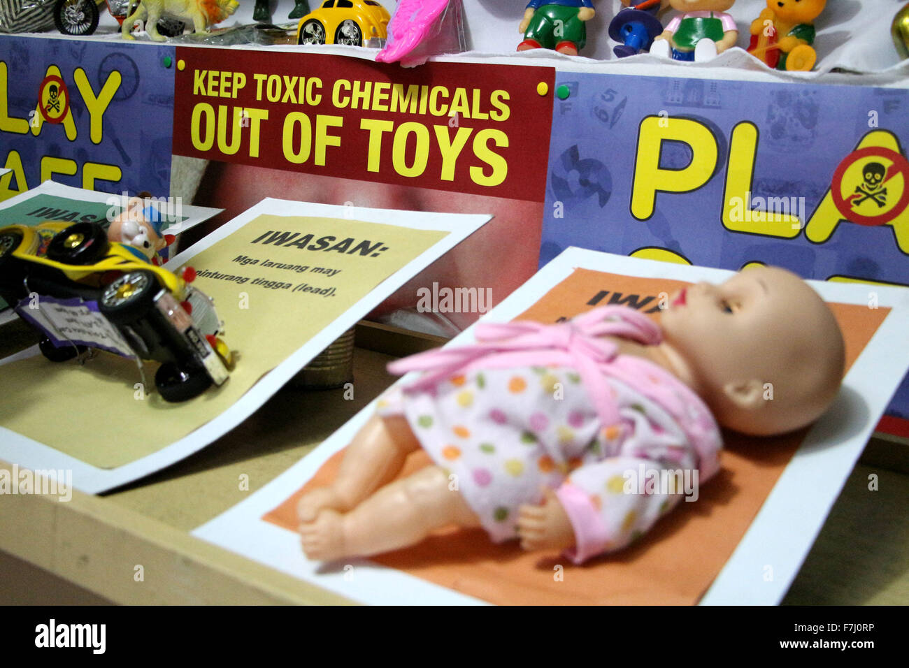 Philippines. 01st Dec, 2015. The samples of toys with toxic during the ...