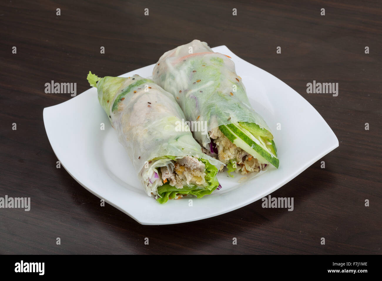 Vietnamese spring roll with pork, shrimp and vegetables Stock Photo - Alamy