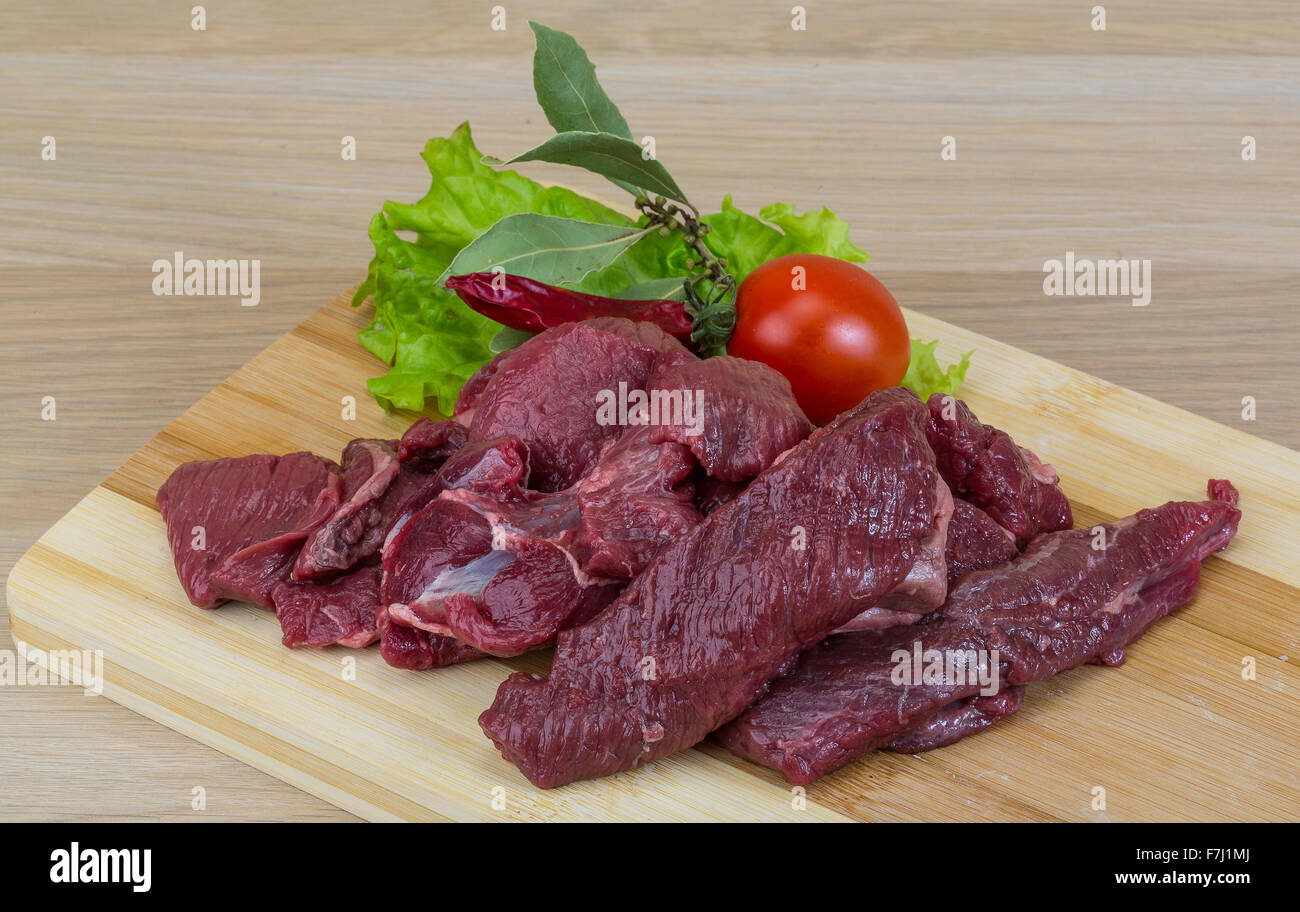 Raw wild venison meat - ready for cooking Stock Photo - Alamy