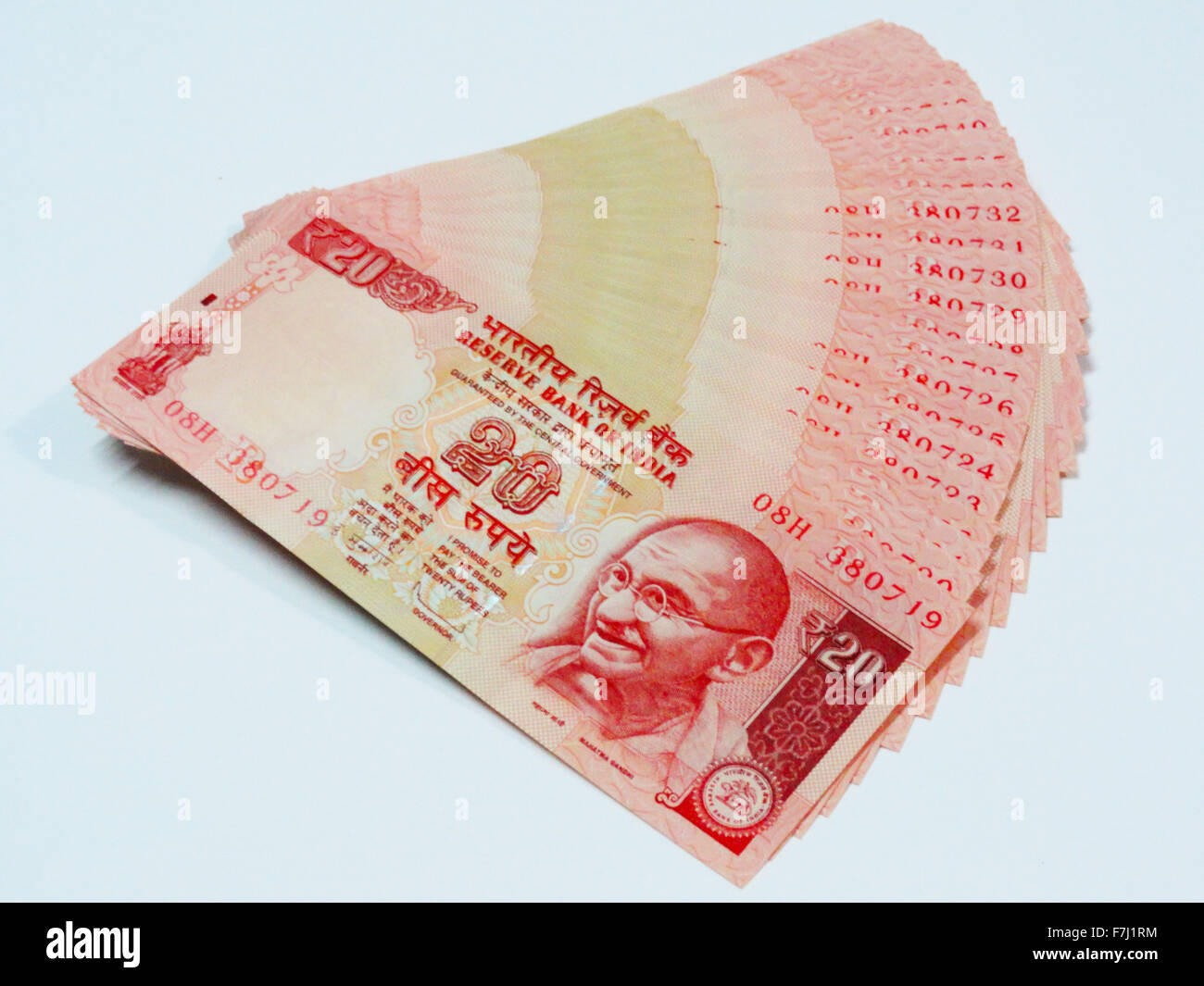 Indian twenty rupee note hi-res stock photography and images - Alamy