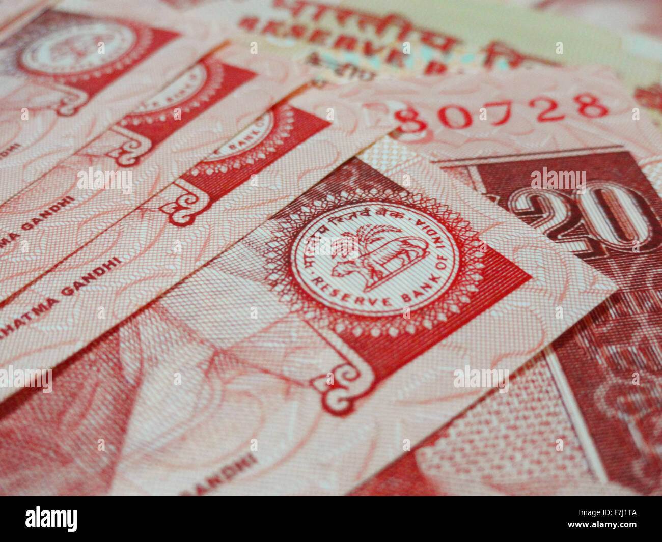 Indian twenty rupee note hi-res stock photography and images - Alamy