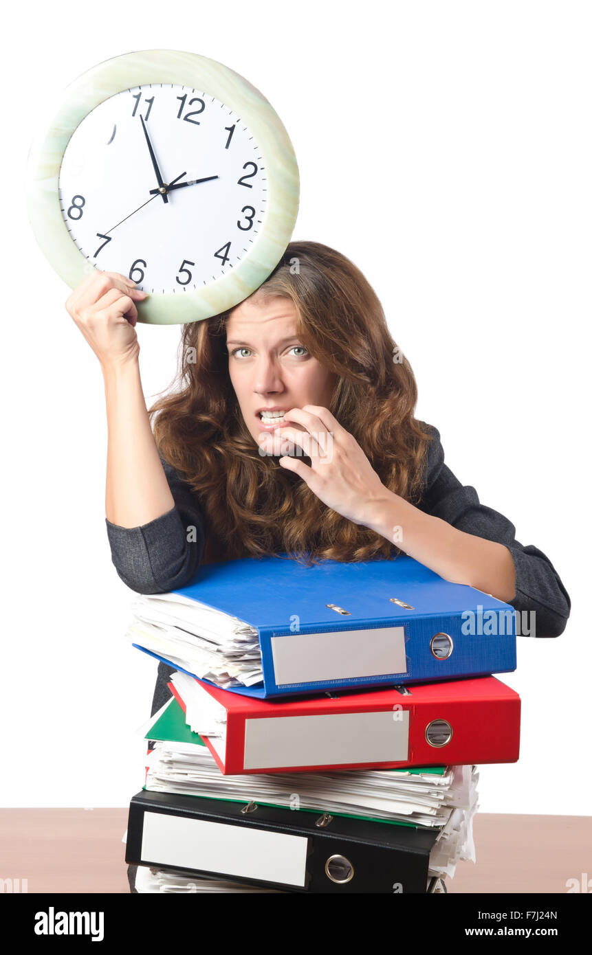 Busy woman worker in the office Stock Photo - Alamy