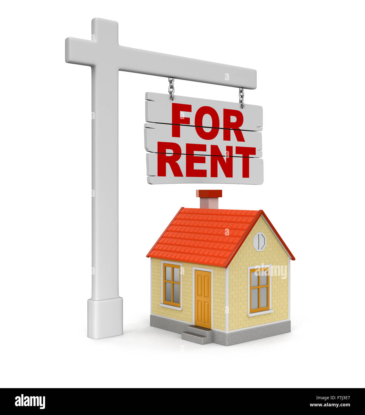 House for rent. Image with clipping path Stock Photo - Alamy
