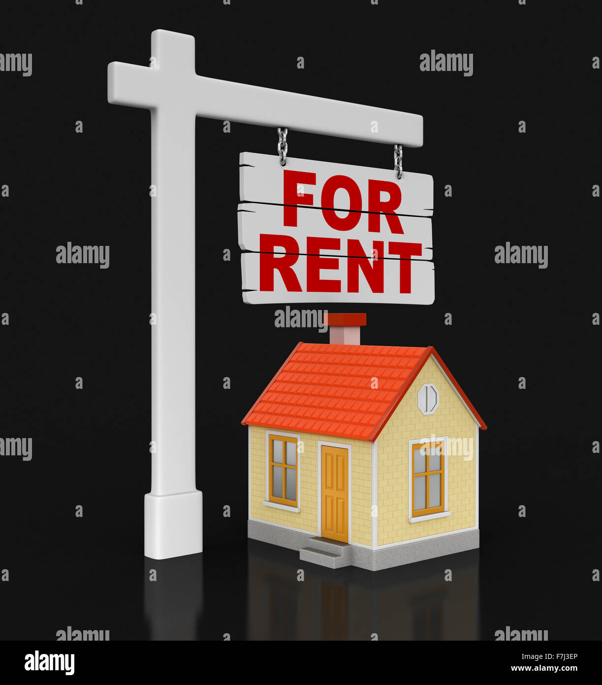 House for rent. Image with clipping path Stock Photo - Alamy
