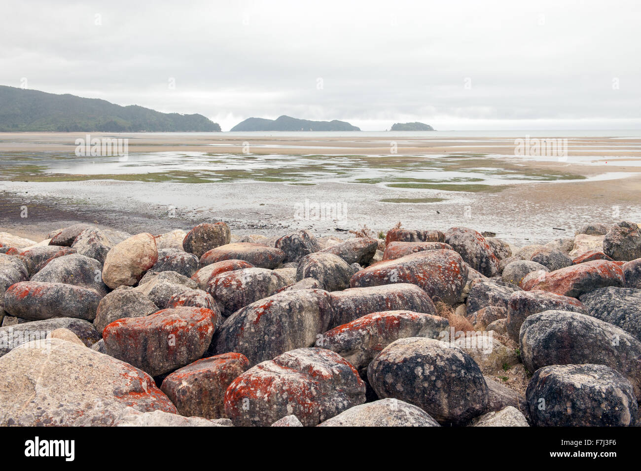 View from Marahau in Abel Tasman, South Island, New Zealand Stock Photo ...